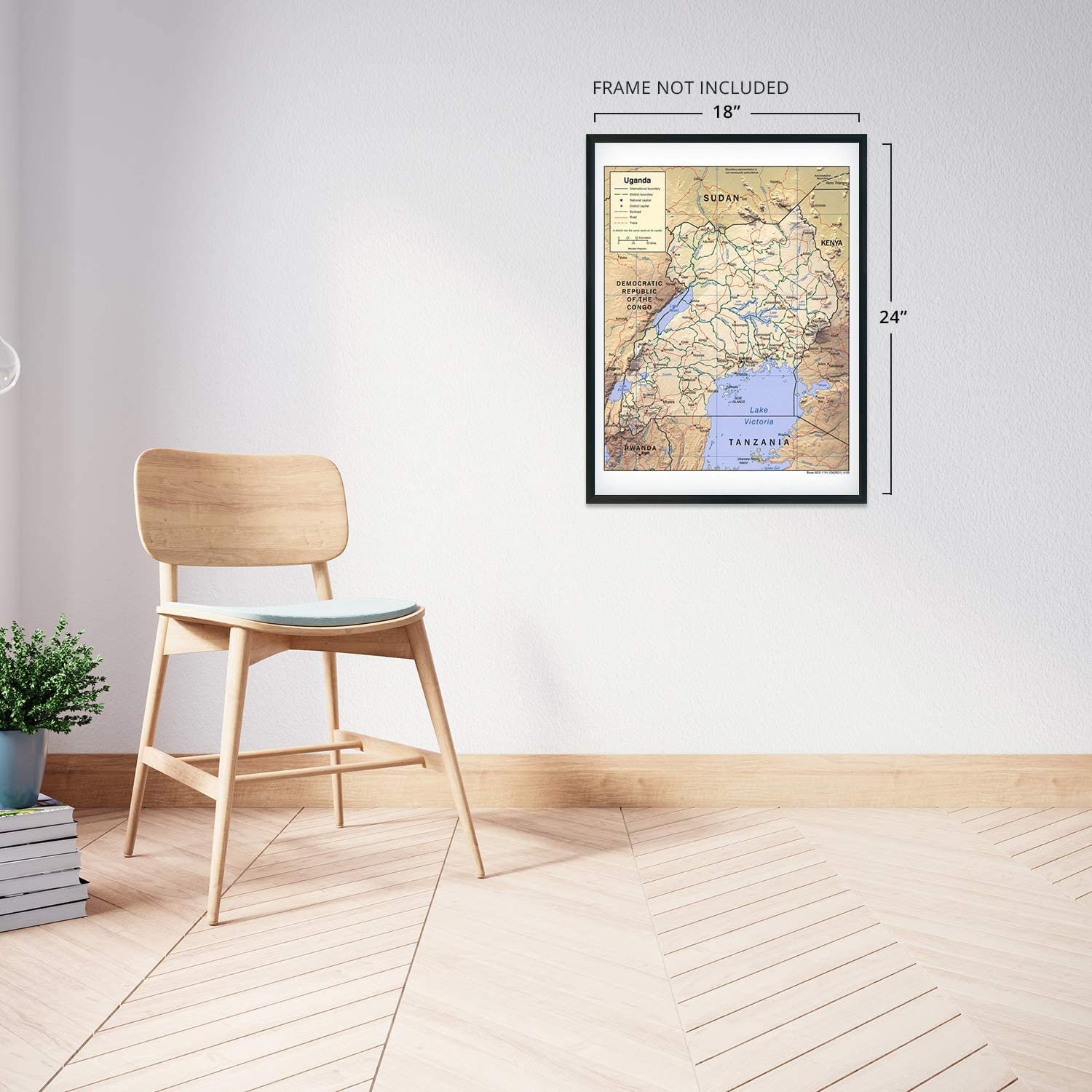 2005 Uganda Map Poster - Map of Uganda Wall Art - Uganda Poster Map ...