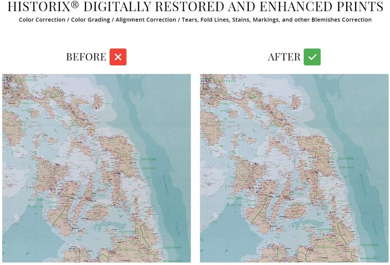 1990 Map of the Philippines Philippine Islands Map Includes Inset of ...