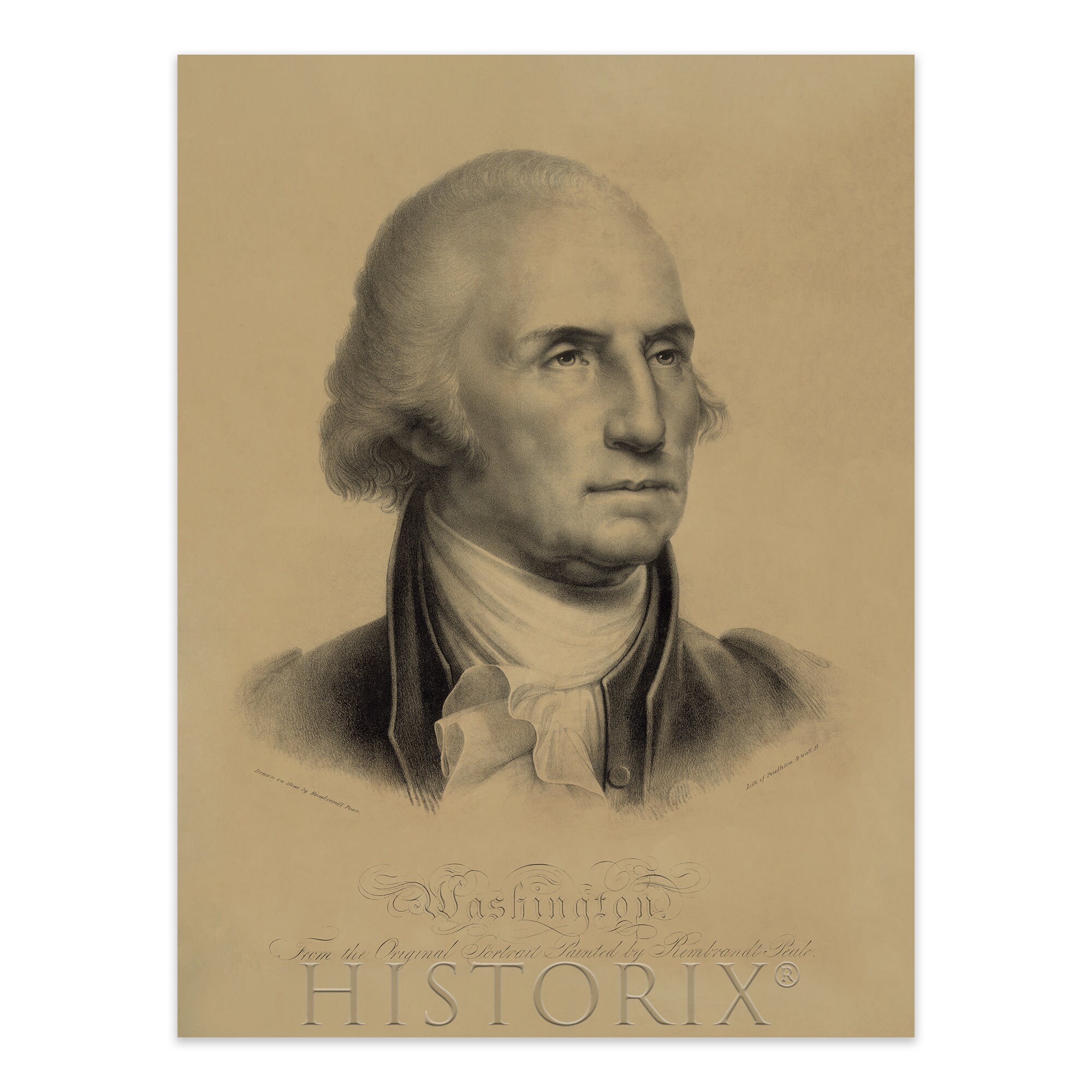 1827 George Washington Portrait Photo Painted by Rembrandt Peale ...