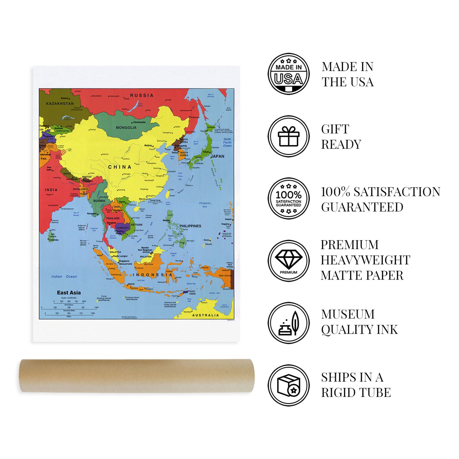 2004 East Asia Map Asia Map Poster East Asia Wall Art - Etsy