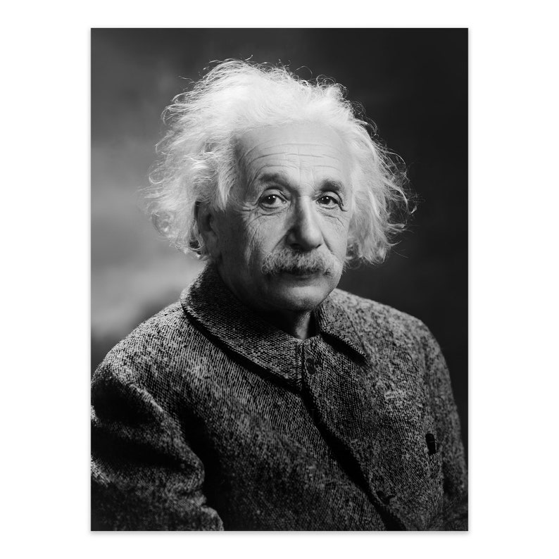1947 Albert Einstein Photo Print - Vintage Portrait Poster of Albert ...