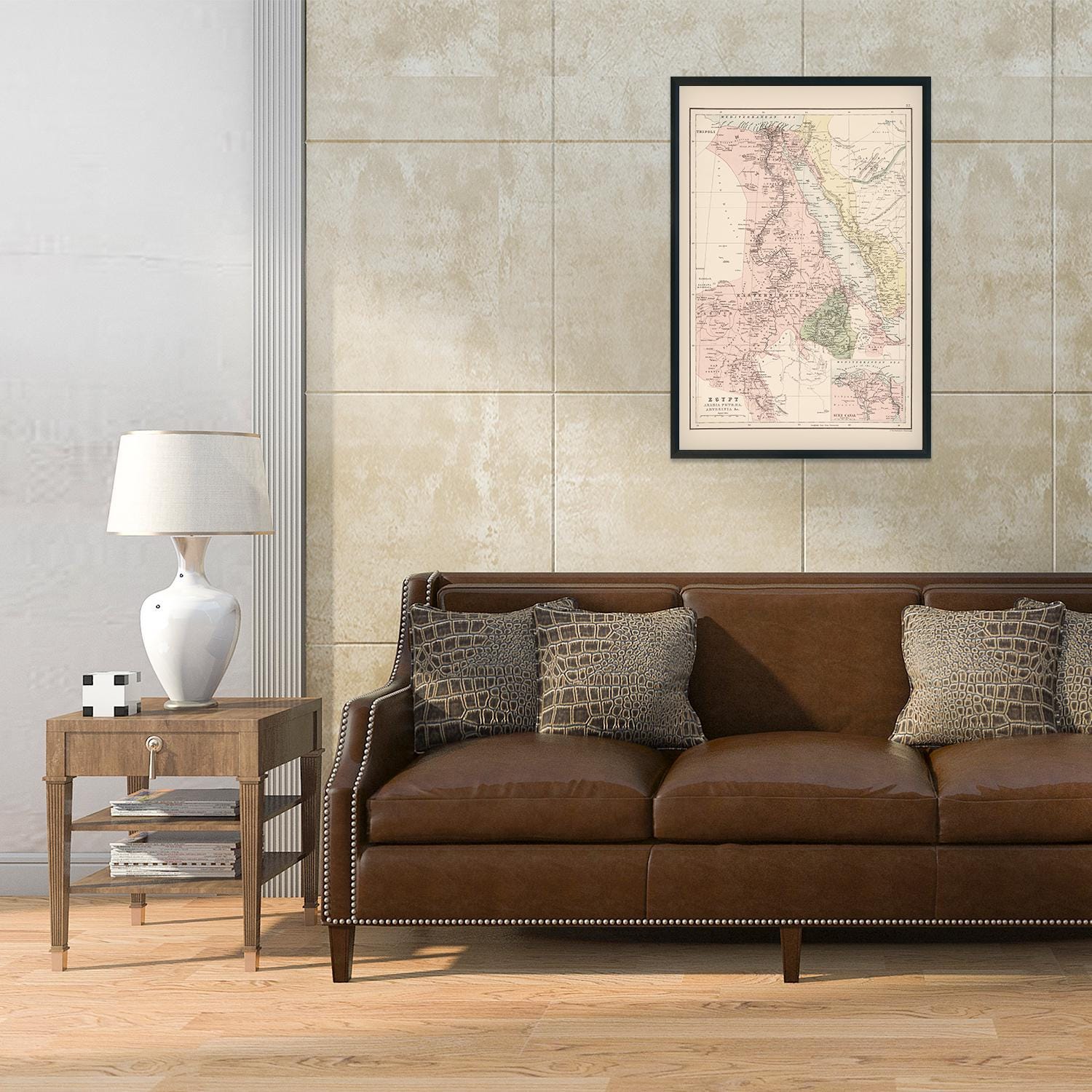 1885 Egypt Map Poster - Old Map of Ancient Egypt - History Map of Egypt ...
