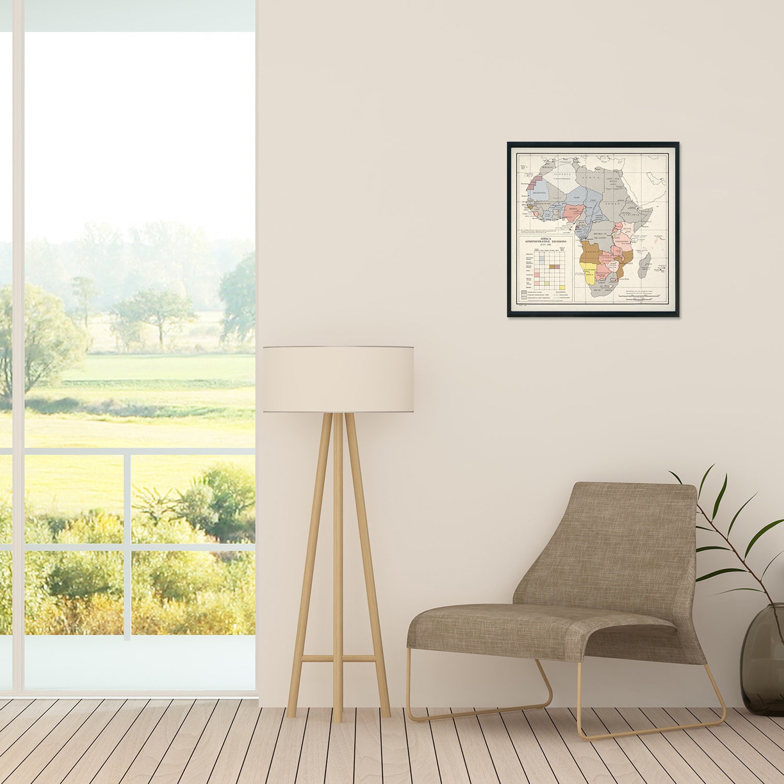 1960 Africa Map Vintage Map of Africa Administrative Divisions History ...