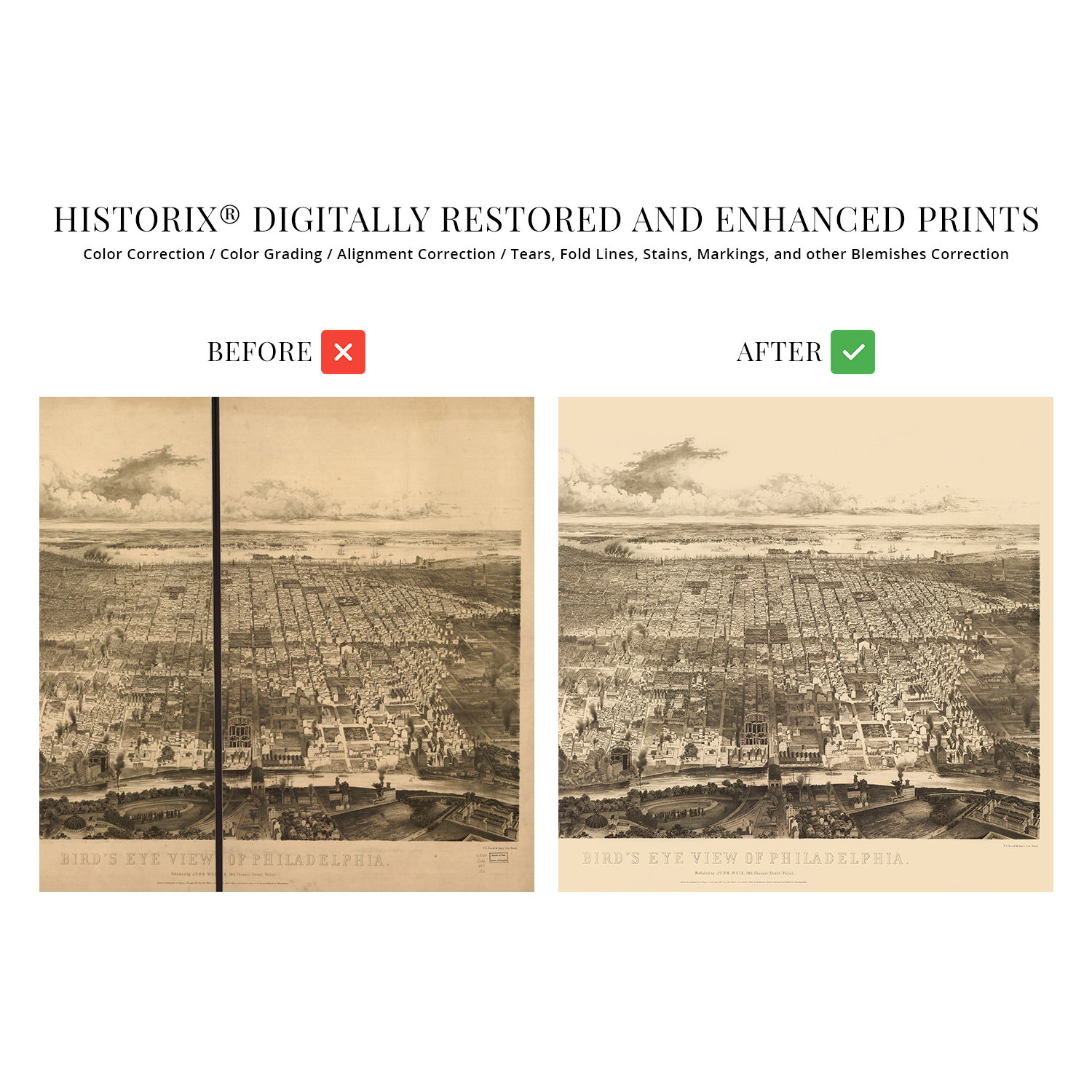 1857 Philadelphia Pennsylvania Map - Vintage Map of Philadelphia Wall ...