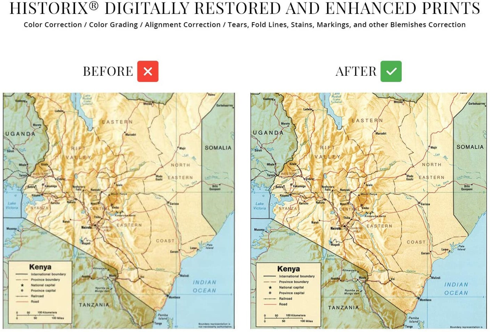 1988 Kenya Map Poster - Kenya Wall Map - Map of Kenya Africa - Kenya ...