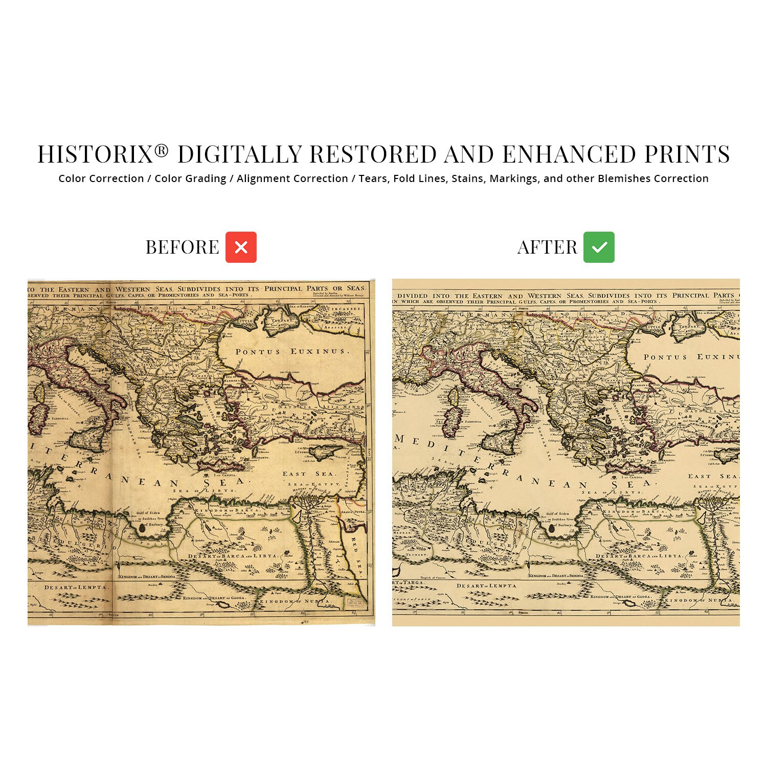 1680 Mediterranean Sea Map Old Map of the Mediterranean History ...