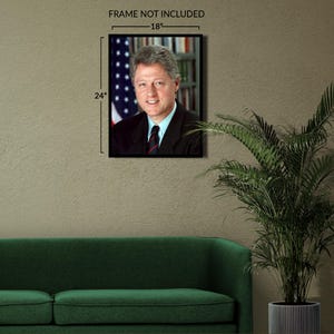 William J Clinton 42nd President of the United States Official Portrait ...