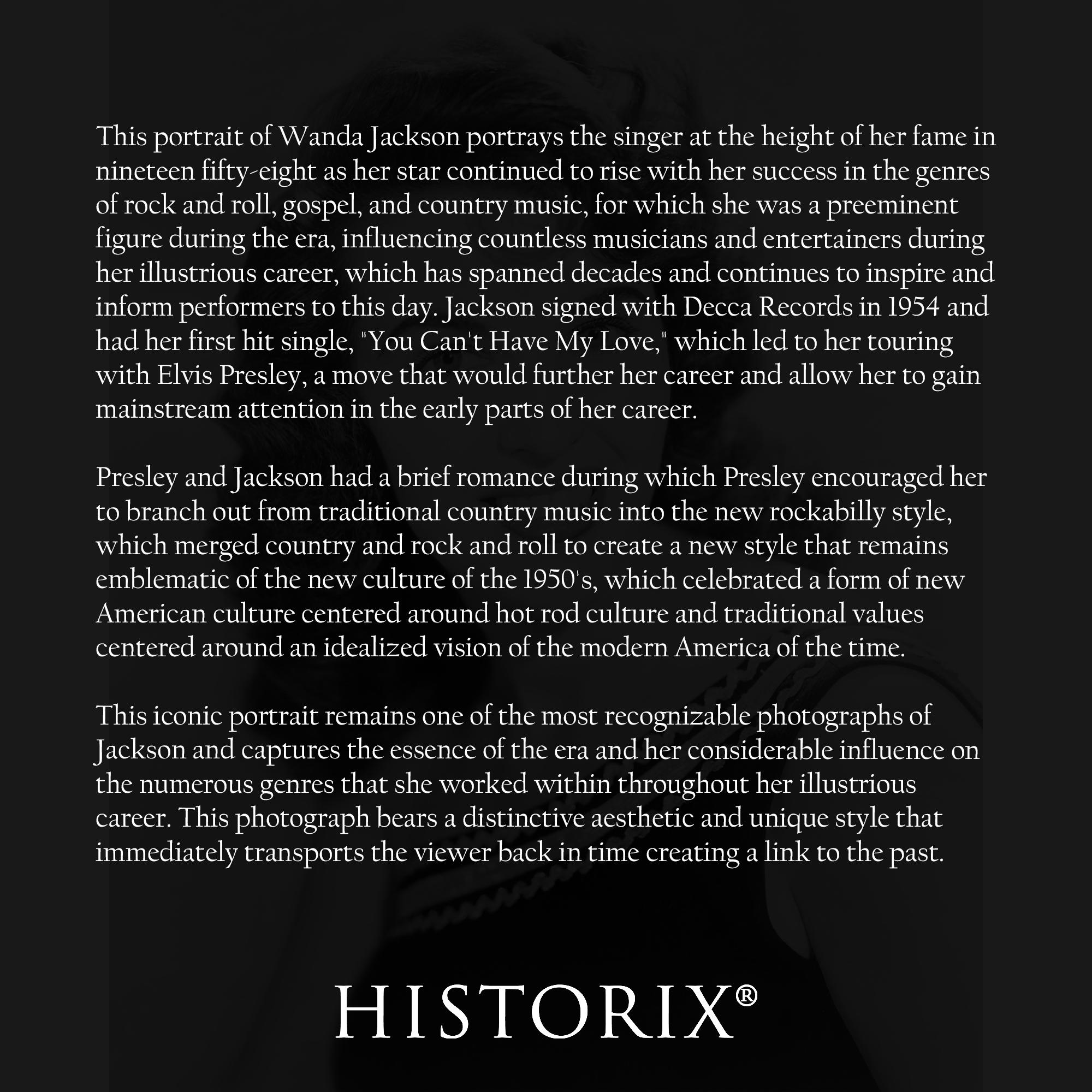 1958 Wanda Jackson Photo Print - Vintage Photo of the Queen of ...