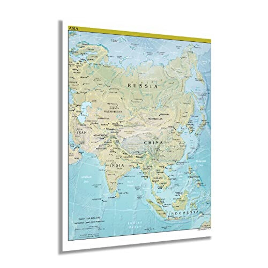2021 Asia Map Countries of Asia Wall Map Map of Asia Poster Large Asia ...