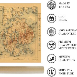 1922 Acadia National Park Map Vintage Map Acadia National | Etsy