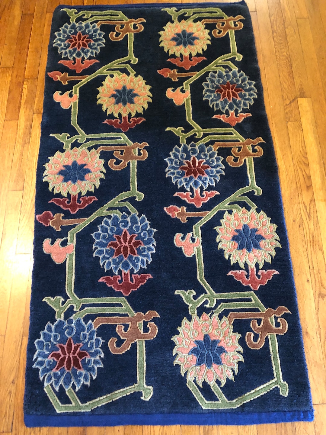 Traditional Tibetan Sheep Wool Hand Spun and Knotted Tibetan Rug - Etsy