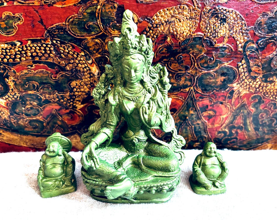 Green Tara and Buddha Set for Altar for Meditation. - Etsy