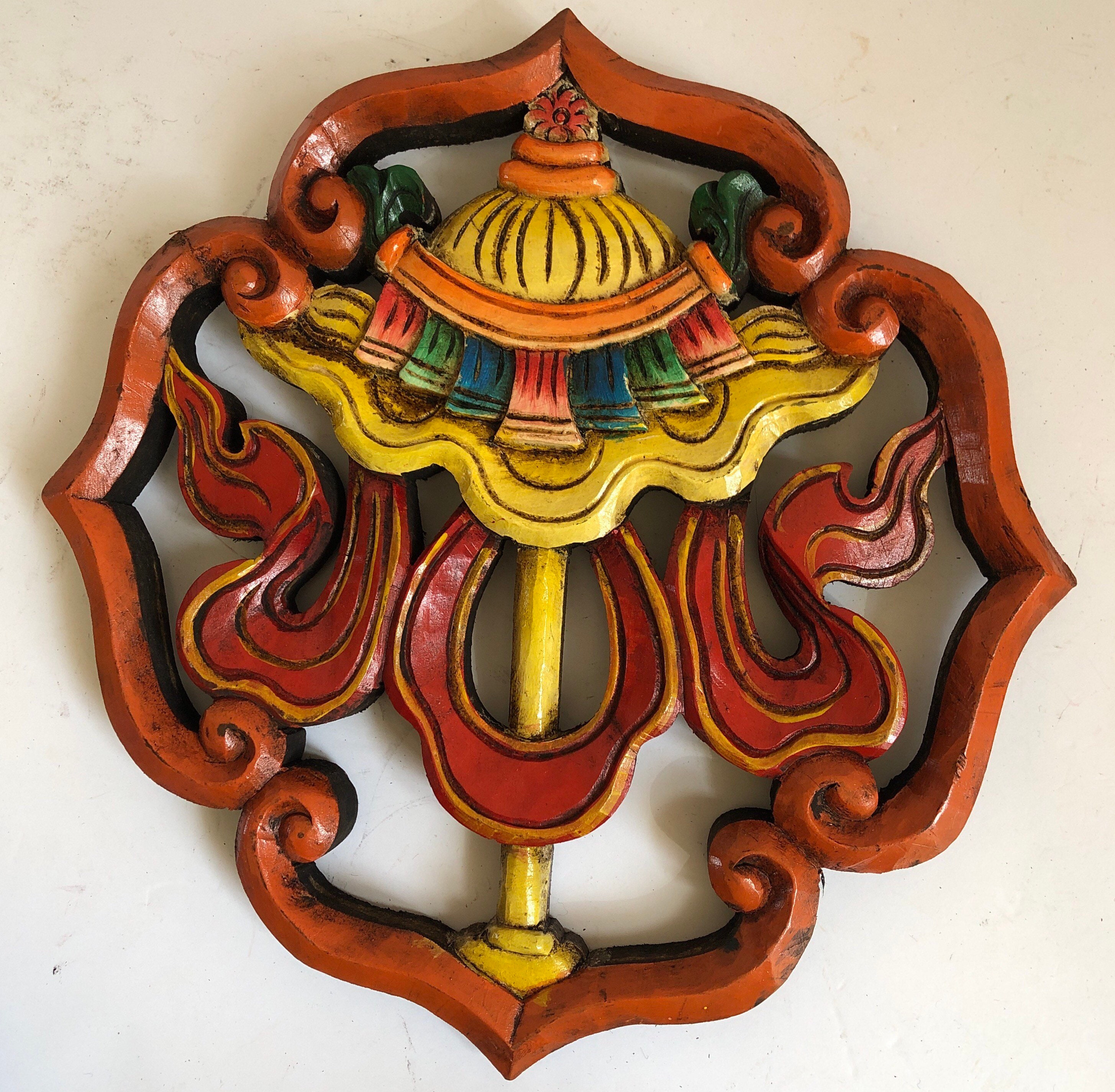 Handcrafted Wooden Good Luck Wall Hanging/ Protections Parasol ...