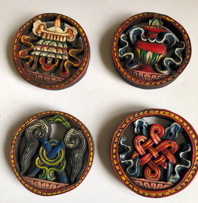 Wooden Auspicious Symbols - Etsy