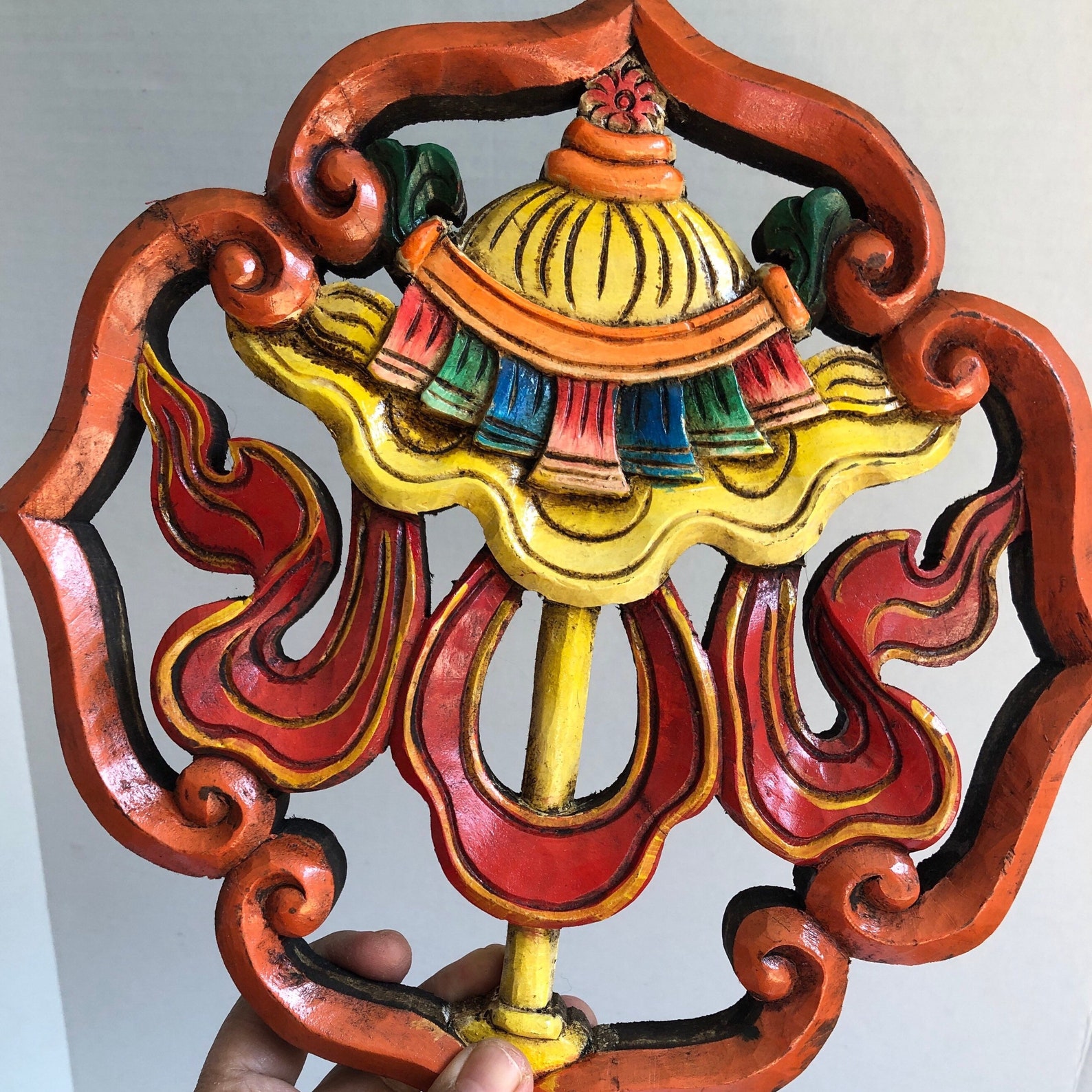 Handcrafted Wooden Good Luck Wall Hanging/ Protections Parasol ...