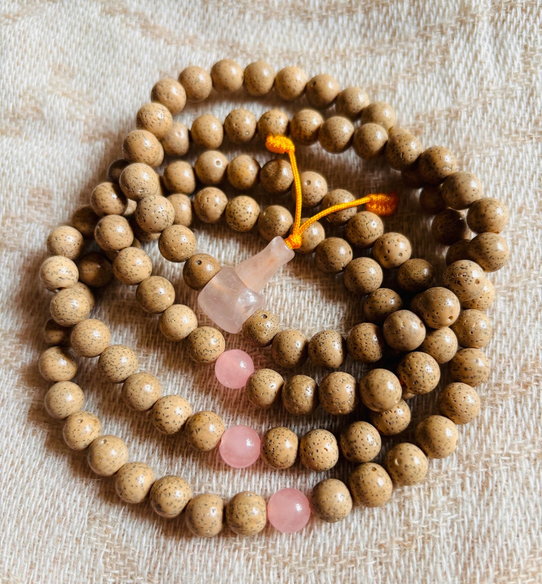 Old and Used Lotus Seed Prayer Bead, 108 Beads Mala. Tibetan Tradition ...