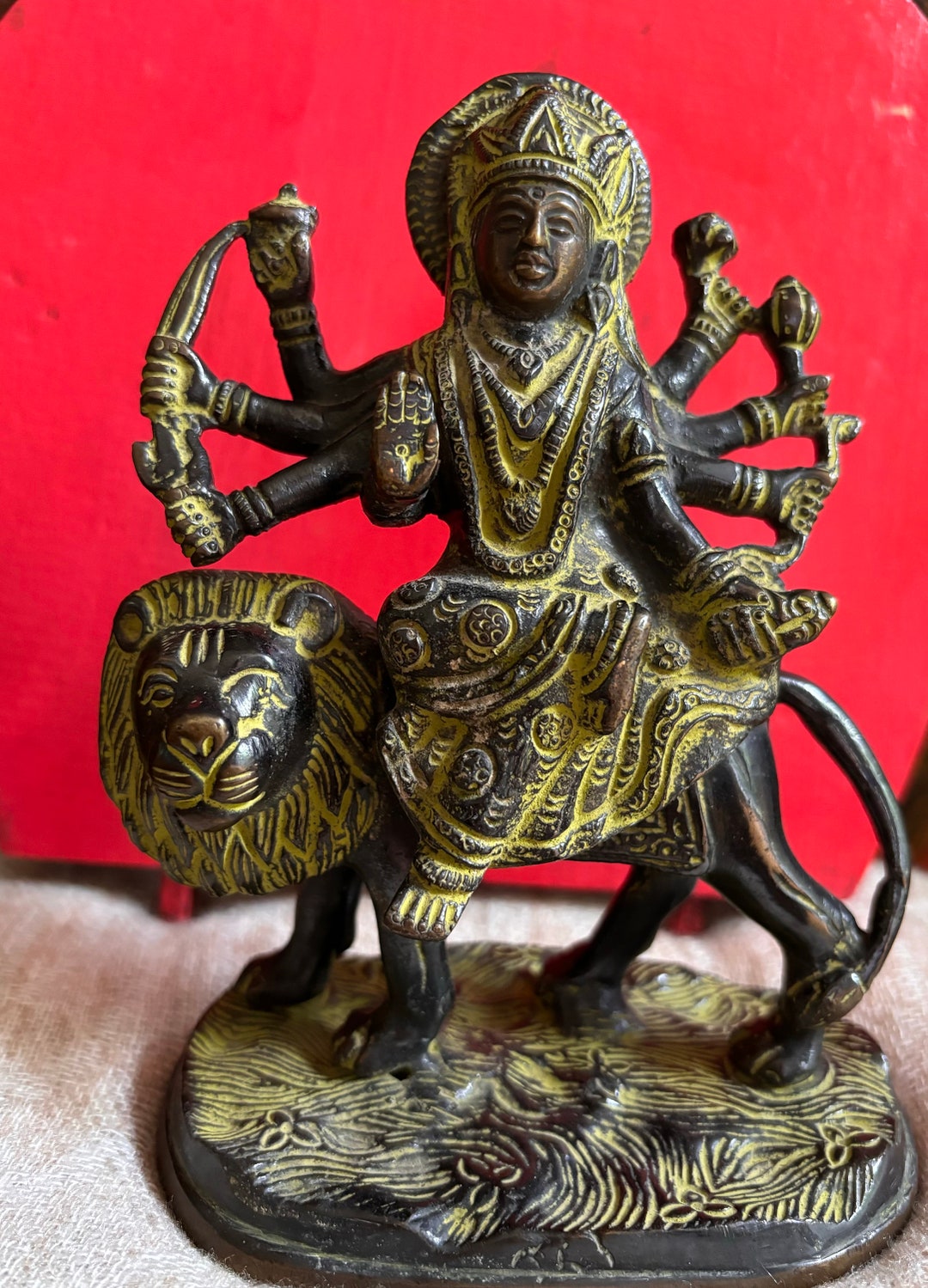 Durga Statue| Bronze| Hindu Goddess | Destroyer Evil | Bringing Peace ...