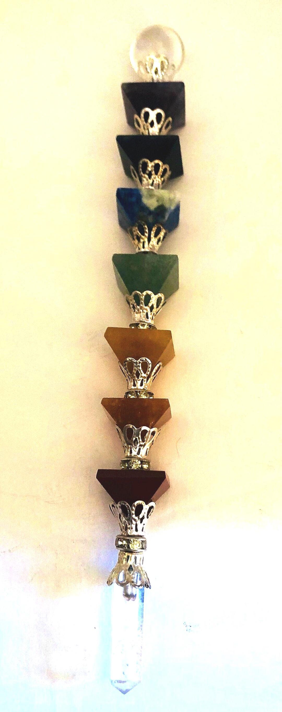 Five Chakra Stones Pyramid Chakra Wand - Etsy