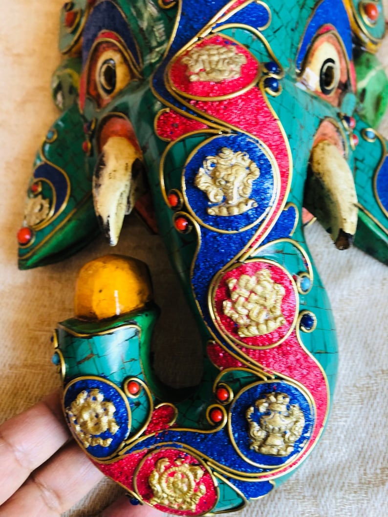 Handmade Auspicious Symbol Hindu God Ganesh Mask - Etsy