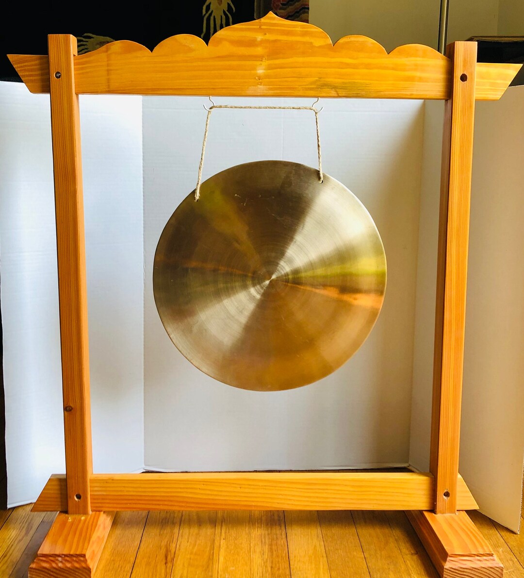 Hand Hammered Meditation Gong With Stand - 15 Inch Tibetan Gong - Etsy