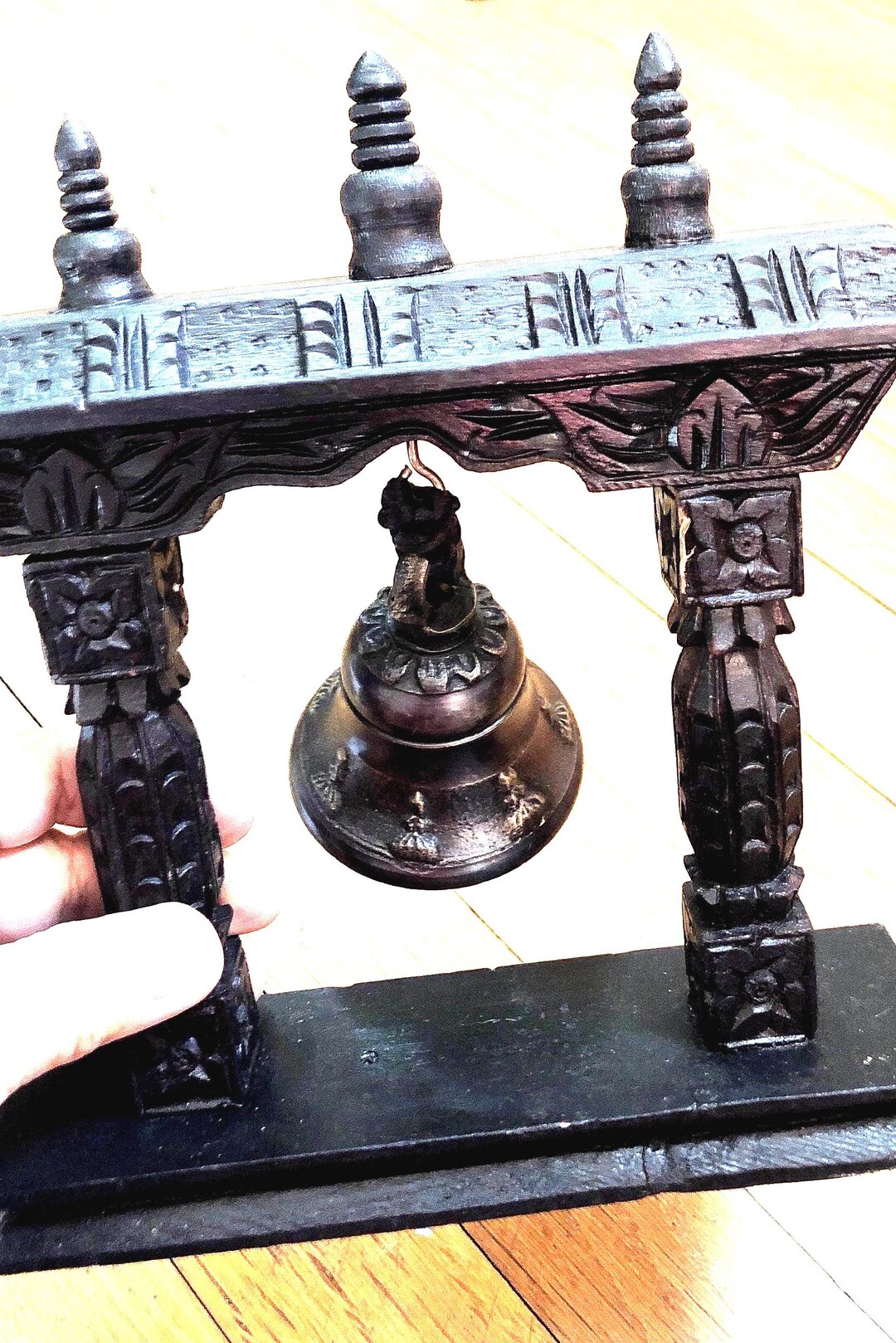 Wooden Temple Bell is for Meditations Sound Offering for the Altar. - Etsy