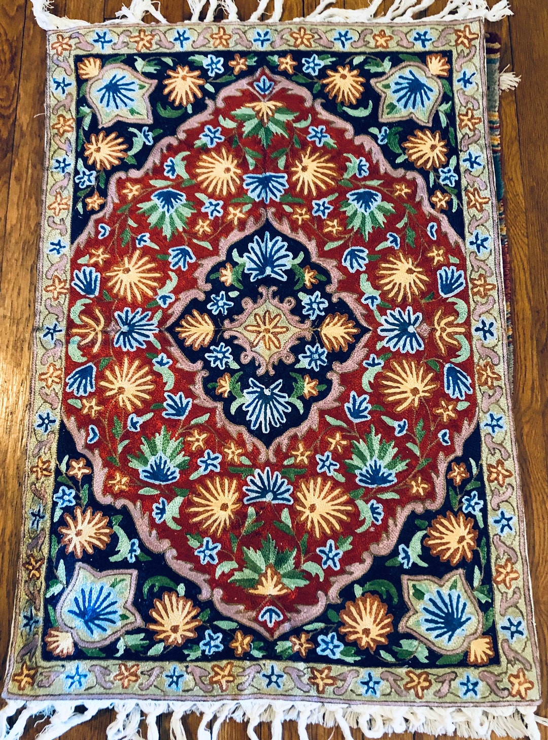 Silk Embroidered Wall Hanging - Etsy