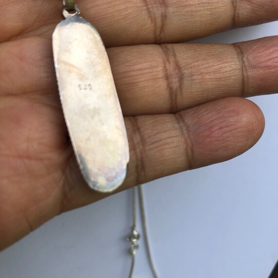 Handmade compassion mantra amulet pendant - Gem