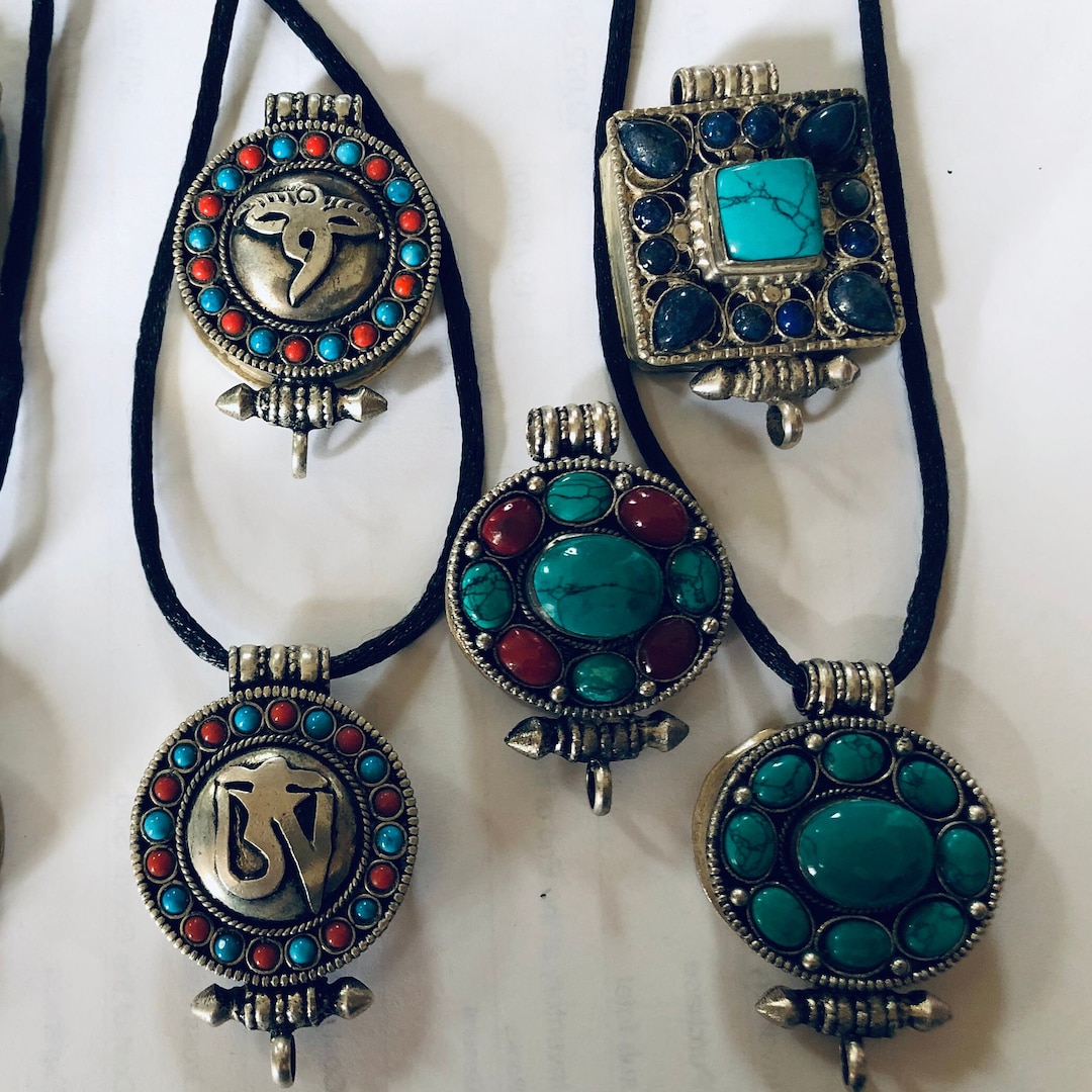 Traditional Tibetan Amulet Box. Jewelry Box, Ambulate Storage, and ...