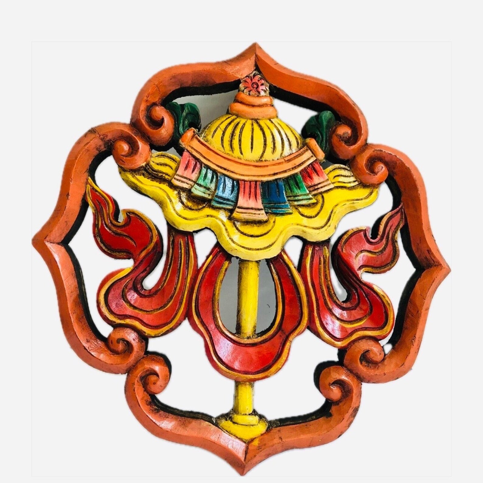 Handcrafted Wooden Good Luck Wall Hanging/ Protections Parasol ...