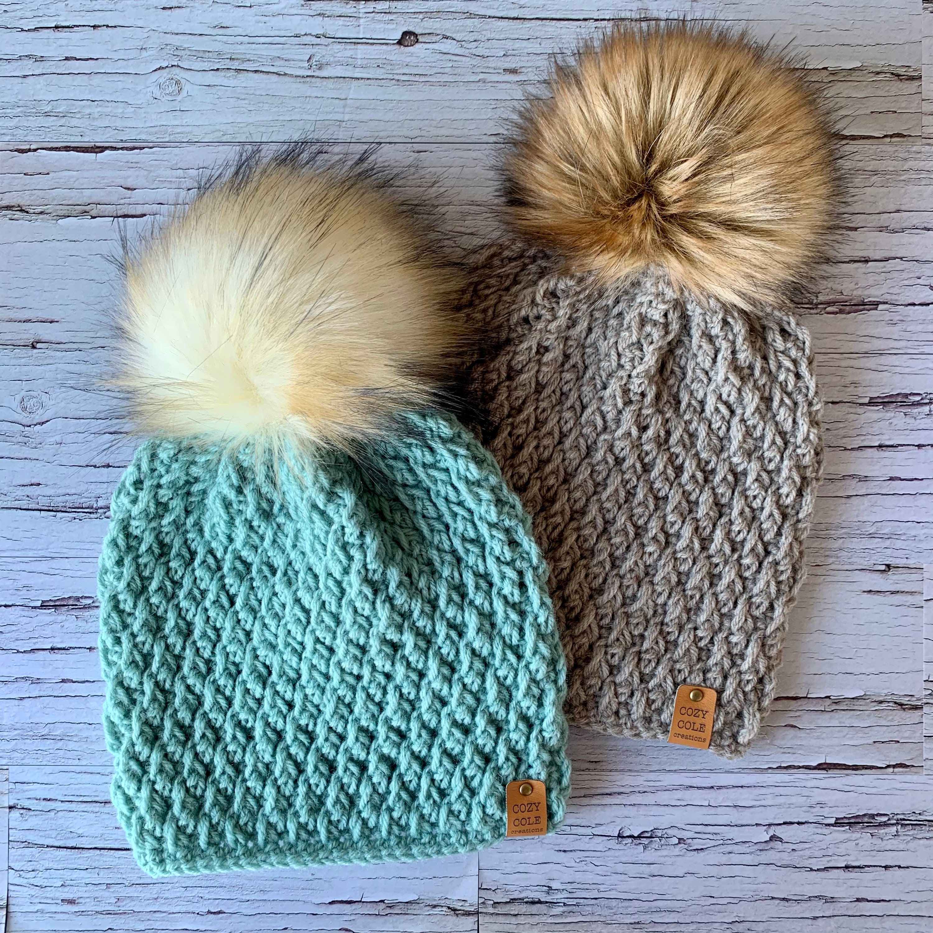 Crochet Kit, BLUE MOUNTAIN BEANIE, Diy Crochet Beanie, Crochet Kits ...