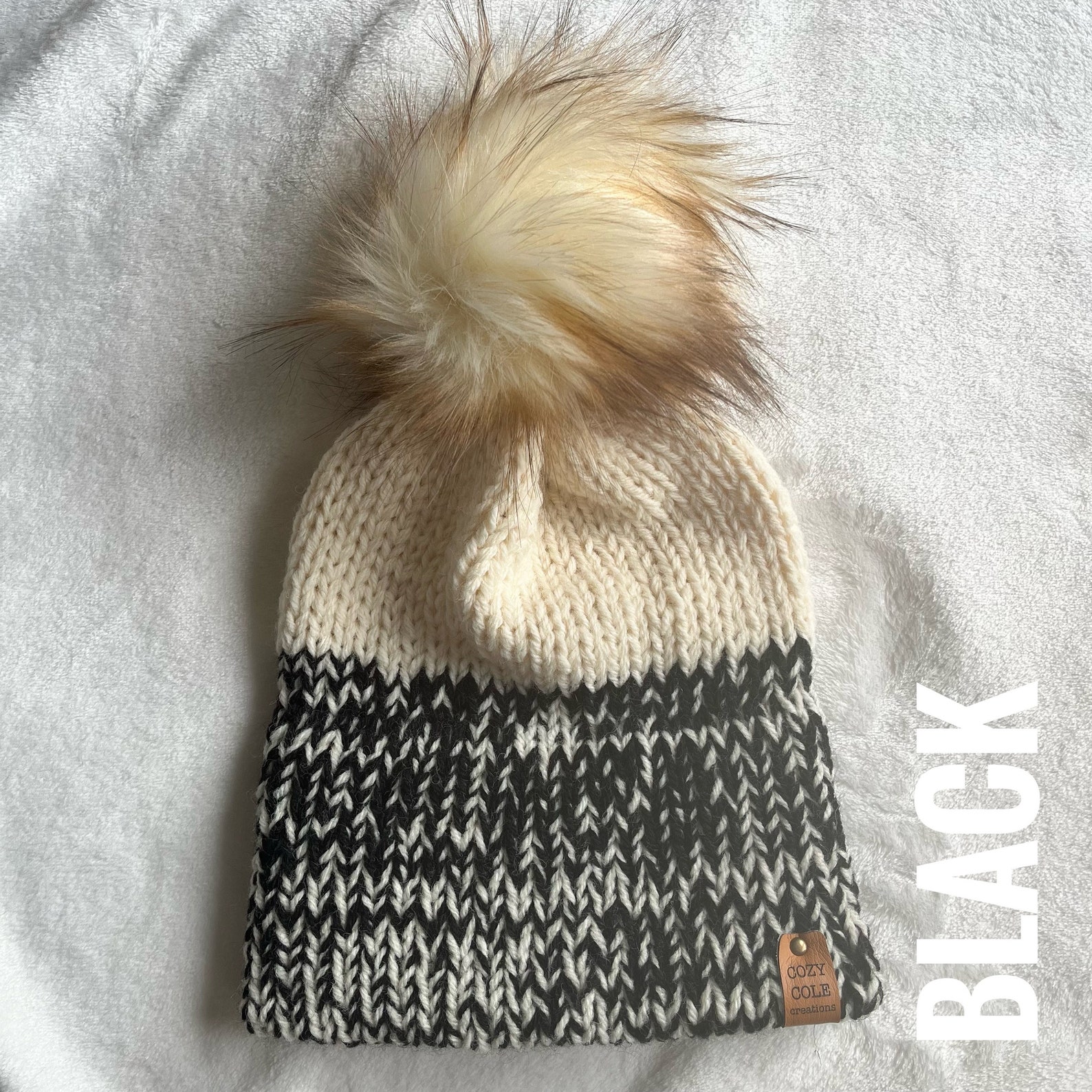 Beginner Knitting Kit, Marled BADEN BEANIE, Easy Knit Hat Kit, DIY Knit ...