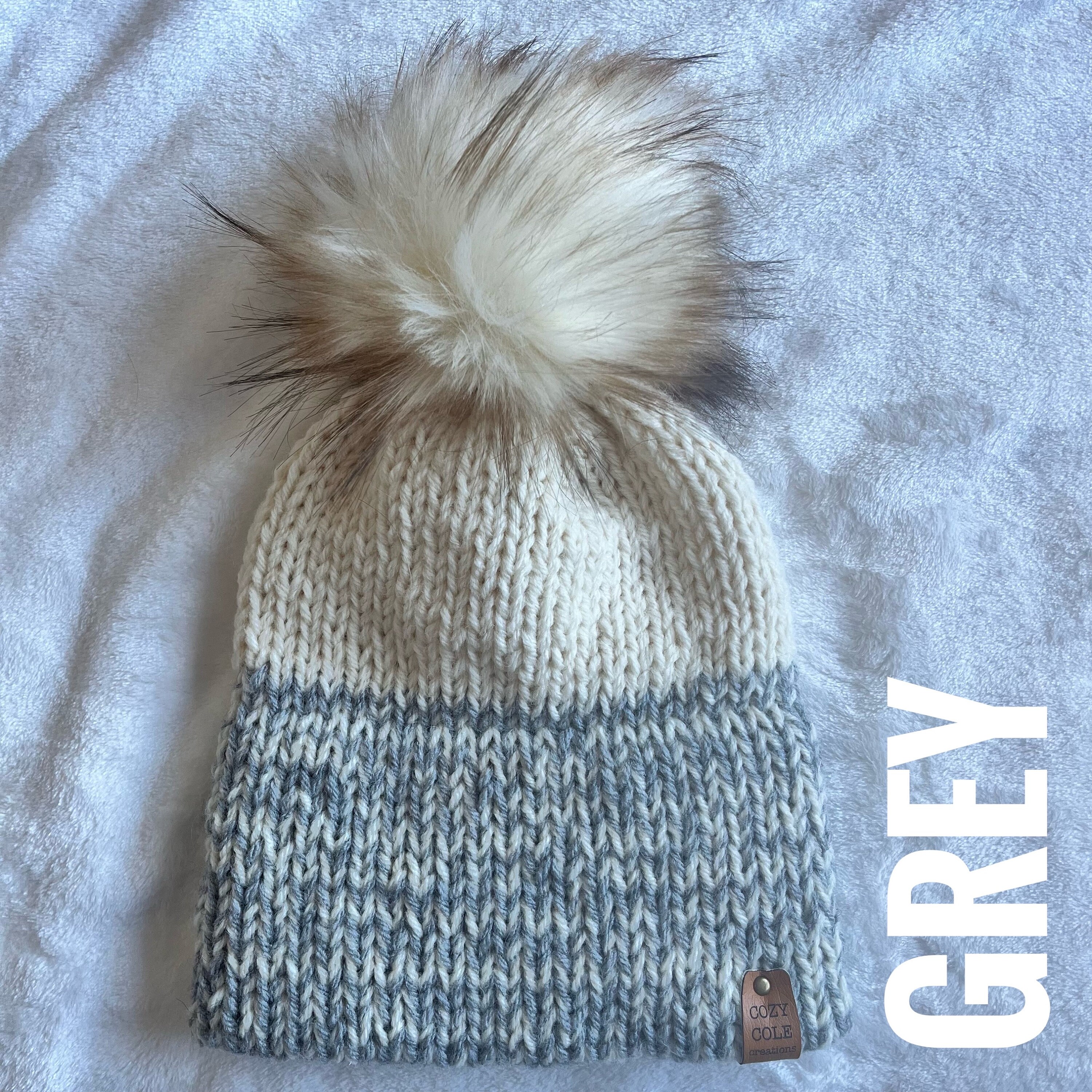 Beginner Knitting Kit, Marled BADEN BEANIE, Easy Knit Hat Kit, DIY Knit ...