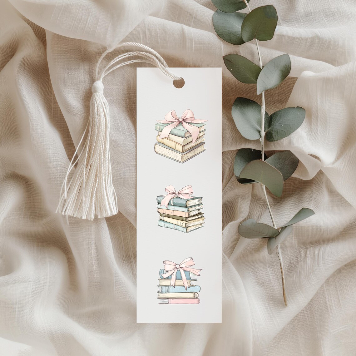 Pastel Book Clipart: Stacked Books With Bows (digital Download) - Etsy