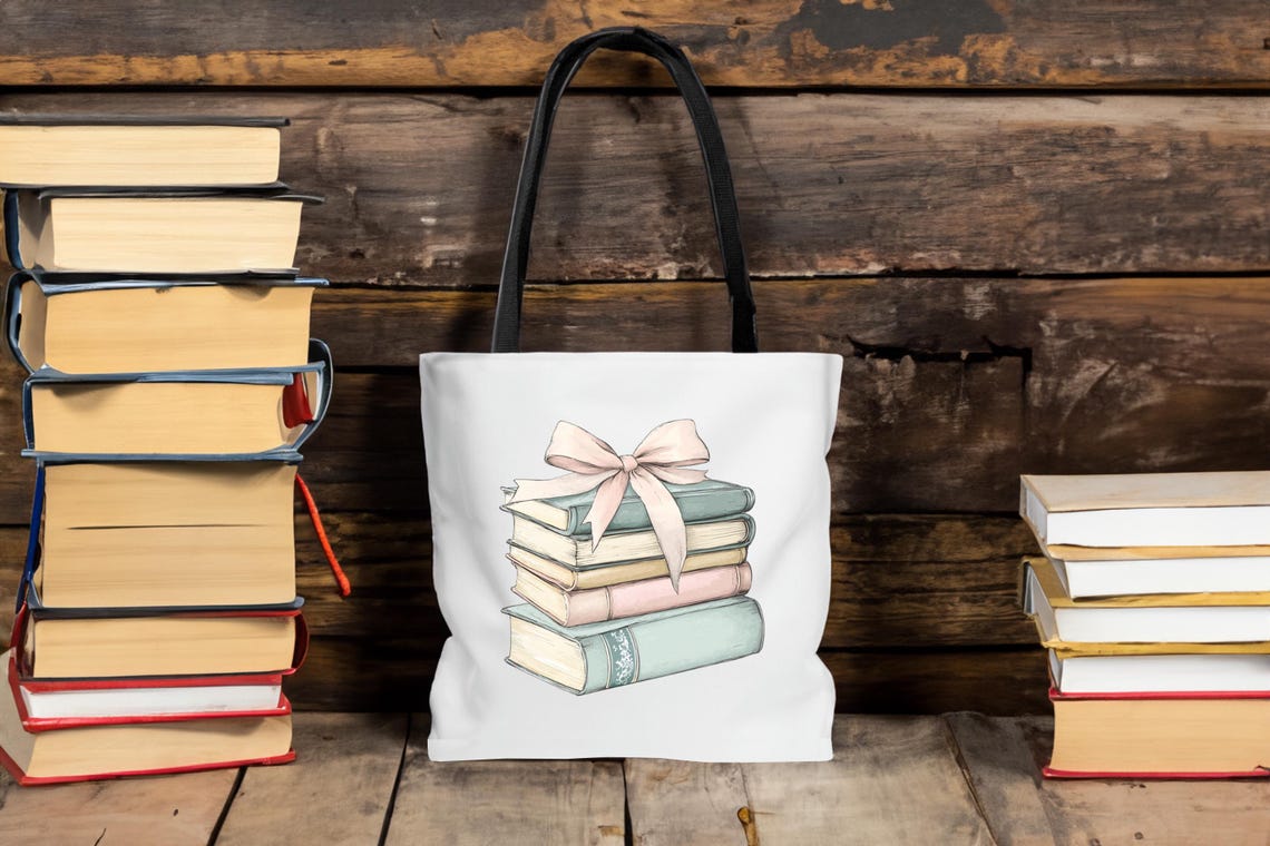 Pastel Book Clipart: Stacked Books With Bows (digital Download) - Etsy
