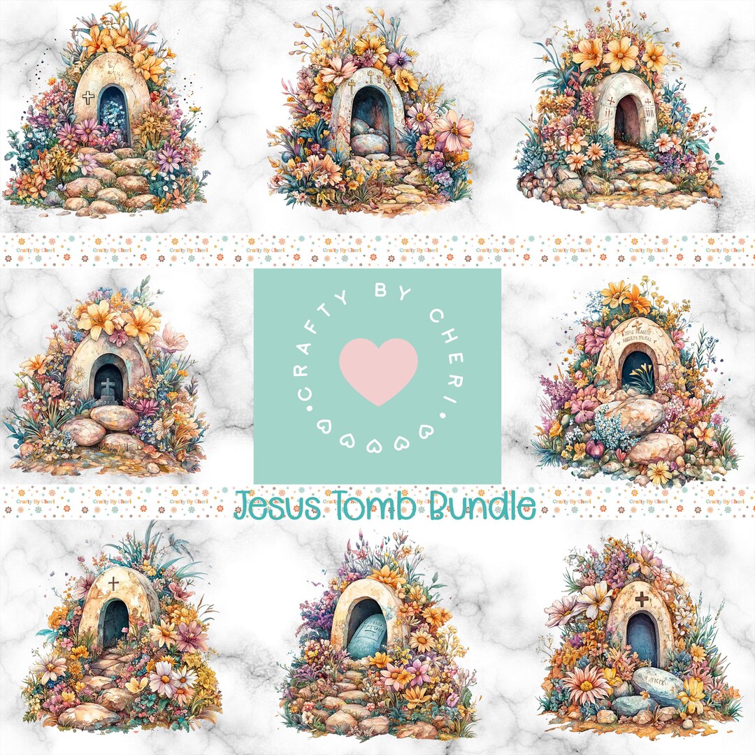 Jesus Tomb Clipart: Christian Easter PNG Stickers (digital Download) - Etsy