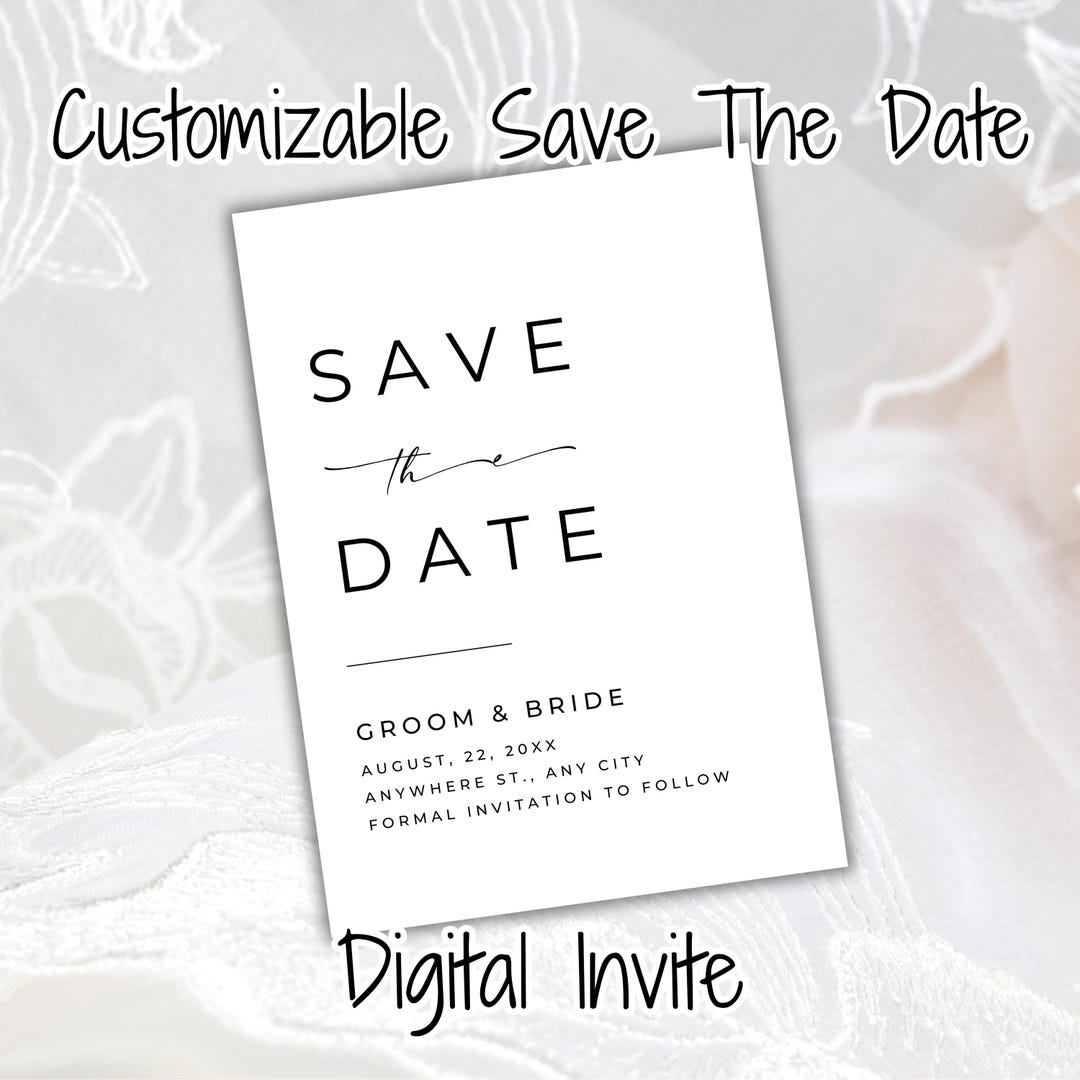 CUSTOMIZABLE Save the Date - Digital - Etsy