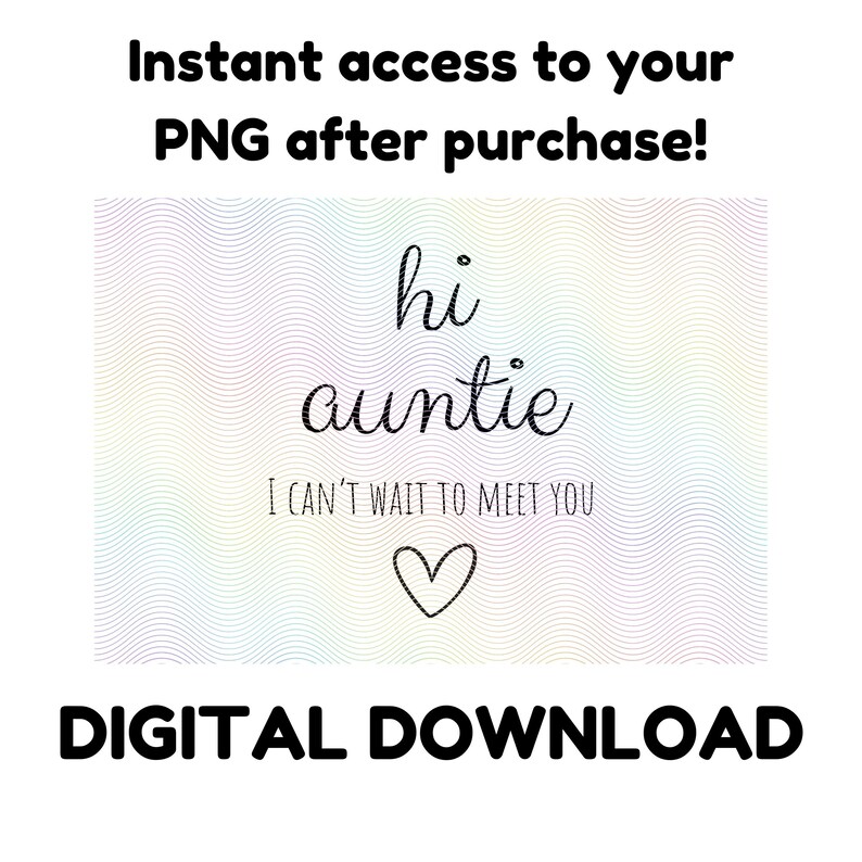 Hi Auntie PNG - Digital Download - Etsy