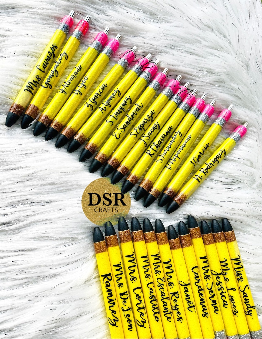 One Glitter Pencil Themed Pen - Etsy