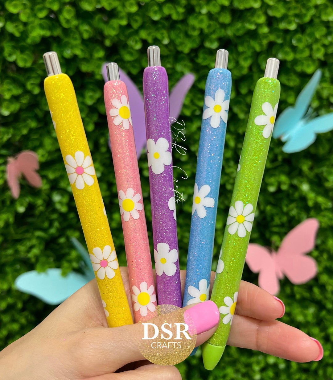 Glitter Flower Inkjoy Epoxy Pens - Etsy