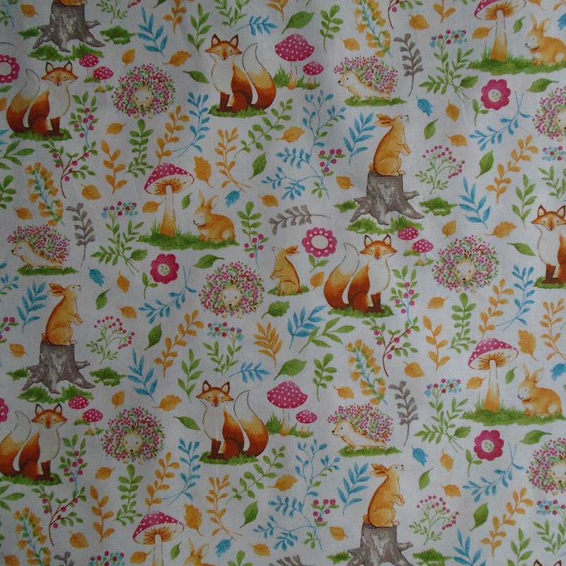 Fox Print Fabric - Etsy