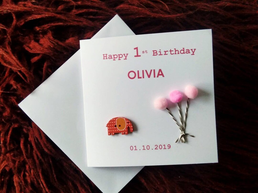 1st Birthday Card / Custom First Birthday Card / Personalized - Etsy