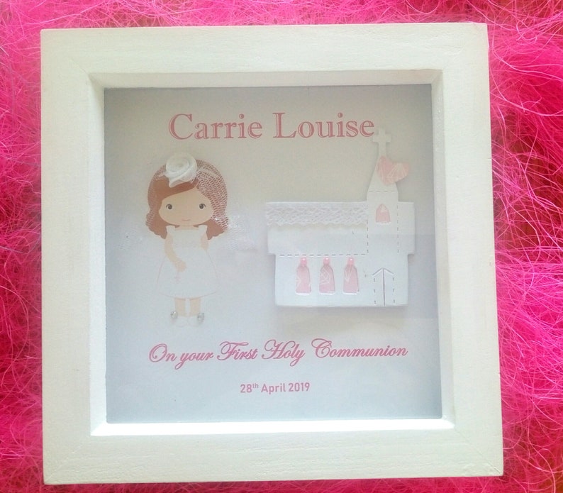 Personalised First Holy Communion Girl Frame / Personalized | Etsy