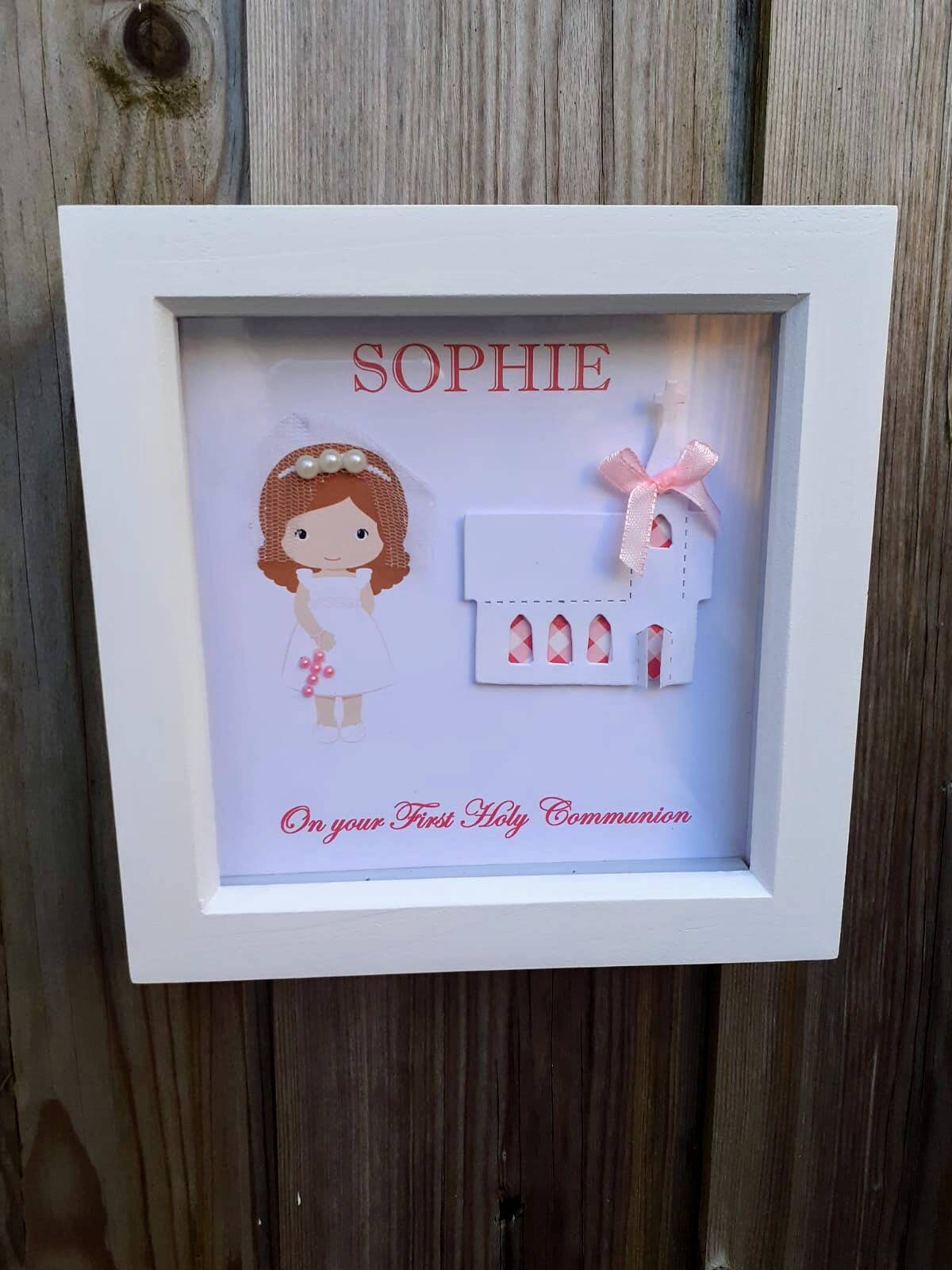 Personalised First Holy Communion Girl Frame / Personalized | Etsy