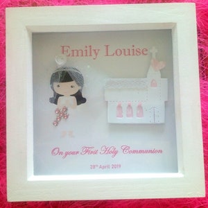 Personalised First Holy Communion Girl Frame / Personalized - Etsy
