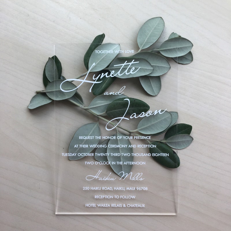 Clear Invitations - Etsy