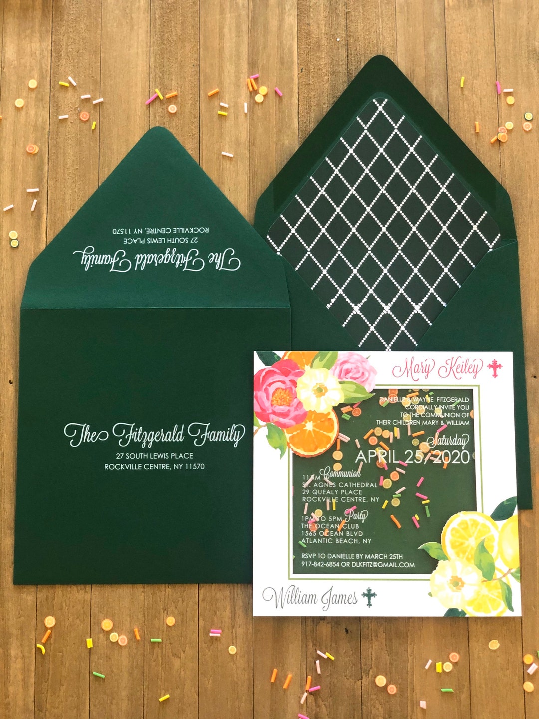 Shaker Invitations. Confetti Invitations. Wedding Invitations - Etsy