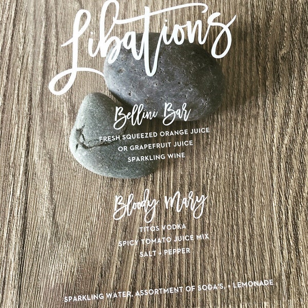 Clear Menu Cards - Etsy