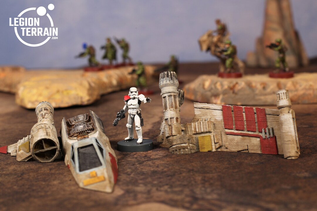 Crashed Rebel Fighter A - Star Wars Legion Terrain - 40k - Etsy