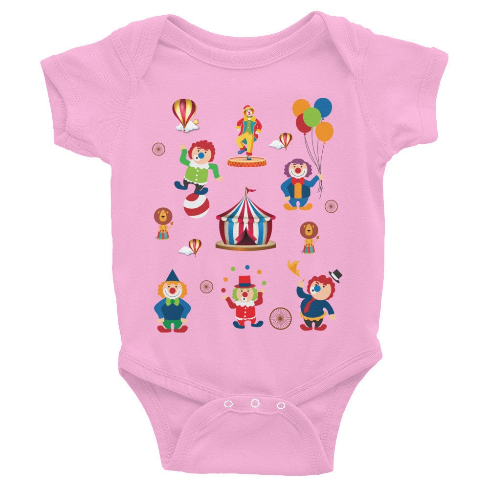 Circus Clowns Bodysuit, Circus Birthday, 1st Birthday, Baby Shower Gift ...