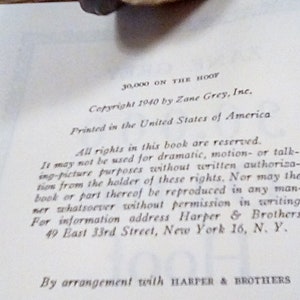 Vintage Zane Grey Books, Sold Separately First Published in the 40s - Etsy